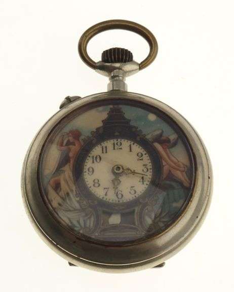 Vintage Hand Painted Dial Pocket Watch - Dixon's Auction at Crumpton