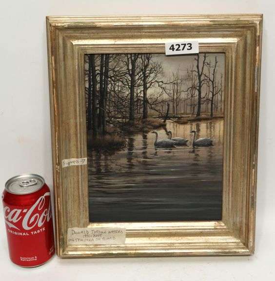 Donald Jordan Waters Oil Tempera Painting on Board - Dixon's Auction at ...