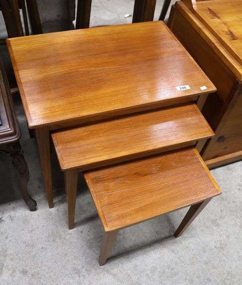 MCM Teak Nesting Tables - Dixon's Auction at Crumpton