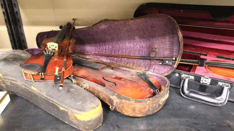 Vintage Lot of Violins & Fiddles, As-Is, Some with Cases - Dixon's ...