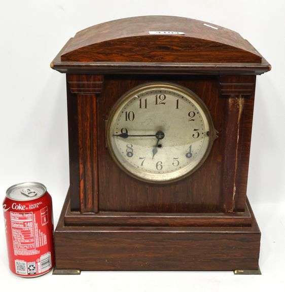 Antique Mantel Clock-Missing Back - Dixon's Auction at Crumpton