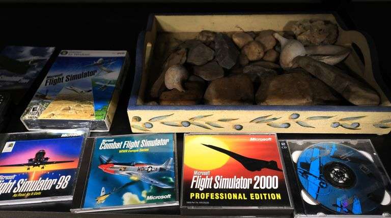 Lot Vintage Flight Simulator Games, Natural Found Stone Artifacts ...