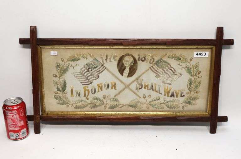 Antique Centennial Paper Punch Sampler - Dixon's Auction at Crumpton