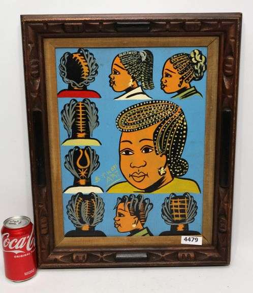 Kofi Art African Hair Braiding Painted Sign - Dixon's Auction at Crumpton