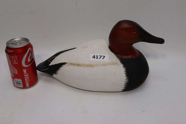 Joe Revello Canvasback Duck Decoy - Dixon's Auction at Crumpton