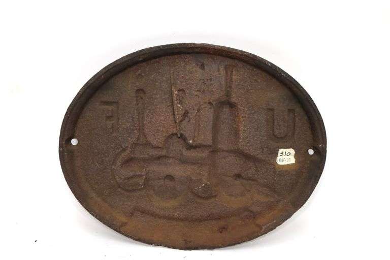 Antique Cast Iron Fire Mark - Dixon's Auction at Crumpton