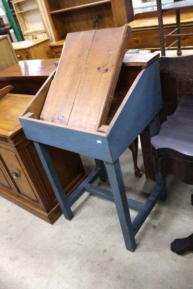 Modern Farmhouse Pine Country Store Desk, As-Is - Dixon's Auction at ...