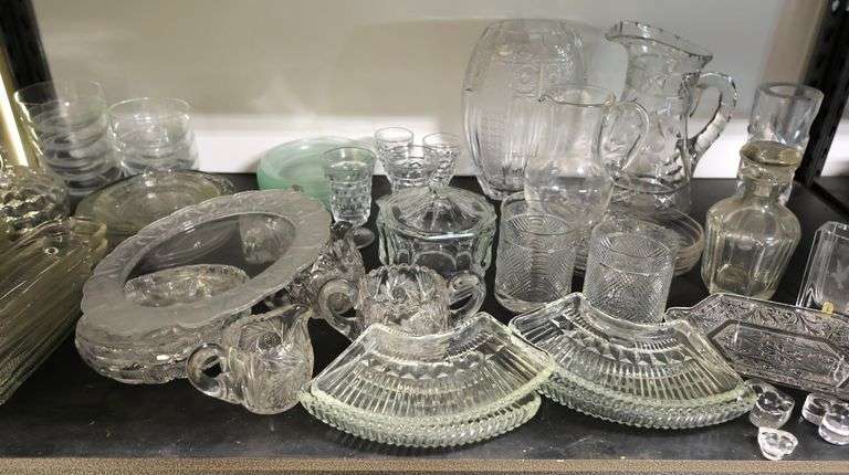 Colorless Glass Tableware and Decorative Items - Dixon's Auction at ...