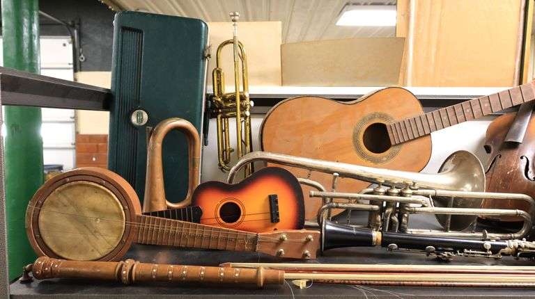 Lot of Musical Instruments, Trumpet, Guitar, Violin, Bows - Dixon's ...