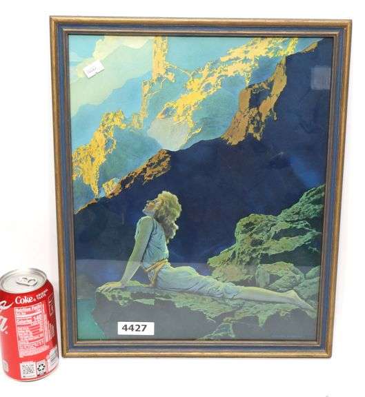 Maxfield Parrish Lithograph Print - Dixon's Auction at Crumpton