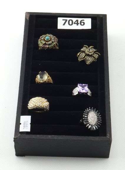 Tray Lot of Heidi Daus & Nolan Miller Rings - Dixon's Auction at Crumpton
