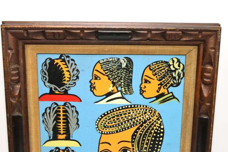 Kofi Art African Hair Braiding Painted Sign - Dixon's Auction at Crumpton