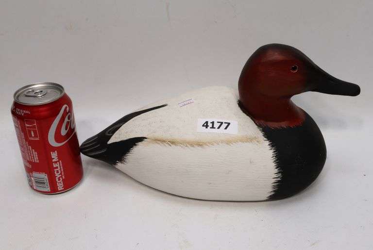 Joe Revello Canvasback Duck Decoy - Dixon's Auction at Crumpton