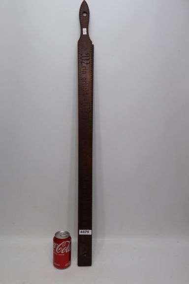 Antique German Folk Art Painted Ruler - Dixon's Auction at Crumpton