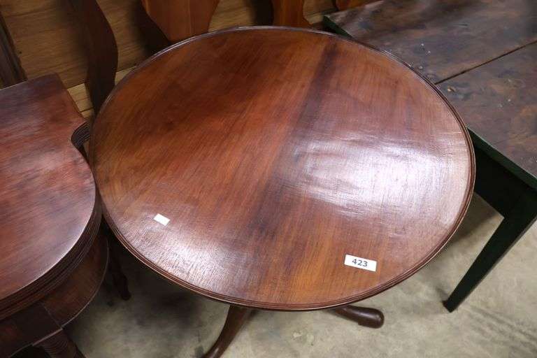 Pennsylvania Queen Anne Walnut Bird Cage Tea Table - Dixon's Auction at ...