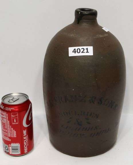 J.A. Franz & Sons, Pomeroy, Ohio Stoneware Advertising Jug - Dixon's ...