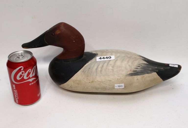 Upper Bay Canvasback Duck Decoy Branded Gwk - Dixon's Auction at Crumpton