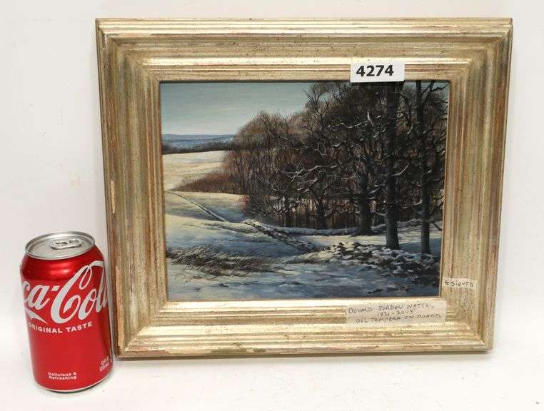 Donald Jordan Waters Oil Tempera Painting on Board - Dixon's Auction at ...