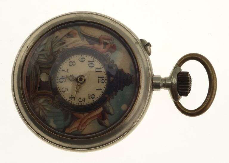 Vintage Hand Painted Dial Pocket Watch - Dixon's Auction at Crumpton