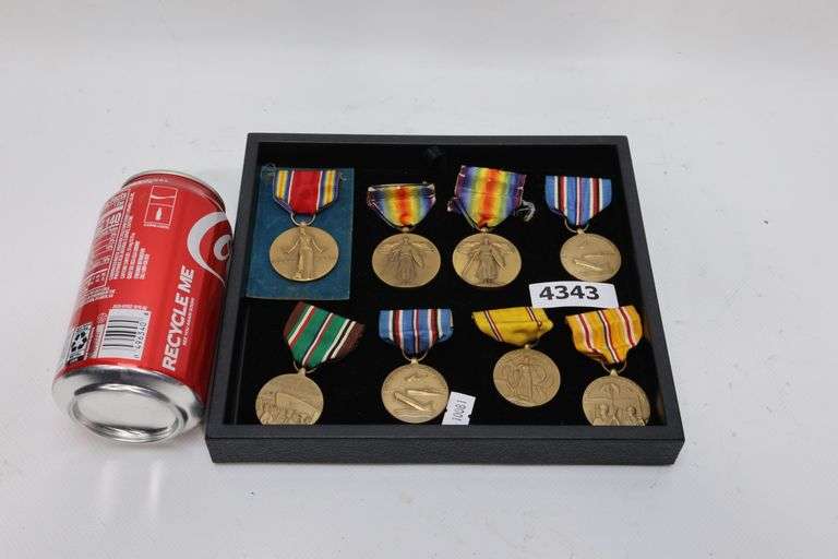 (8) Vintage Military Medals - Dixon's Auction at Crumpton