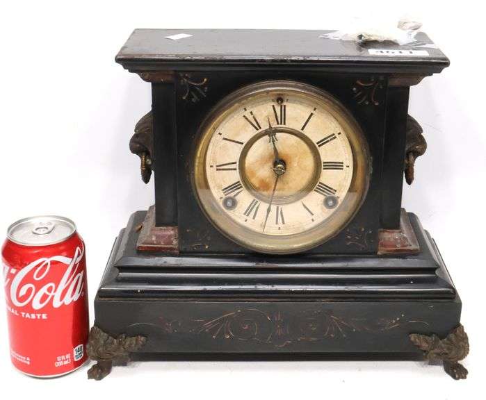 Antique Ansonia Cast Iron Mantel Clock - Dixon's Auction at Crumpton