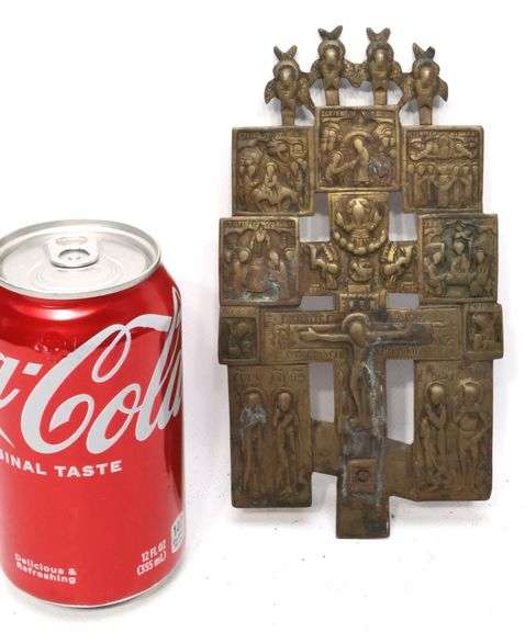 Antique Russian Orthodox Bronze Crucifix - Dixon's Auction at Crumpton