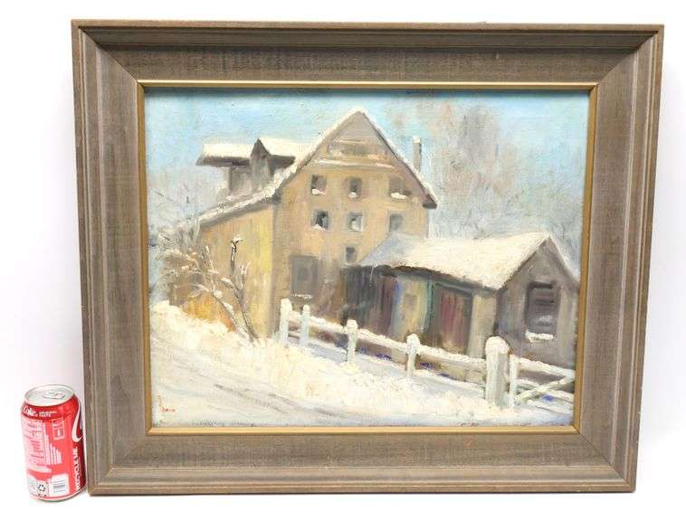 Vintage Impressionist Painting of "Mather's Mill" - Dixon's Auction at ...