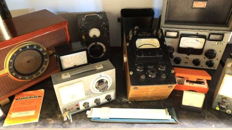 Lot Vintage Radios, Electronics, Transistor Tester, Field Intensity ...