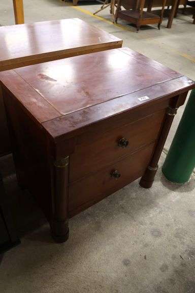 Lexington Modern Cherry Nightstand, As-Is - Dixon's Auction at Crumpton