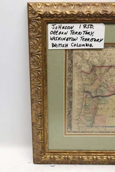 Johnson 1850 Map of Northwest Territories - Dixon's Auction at Crumpton