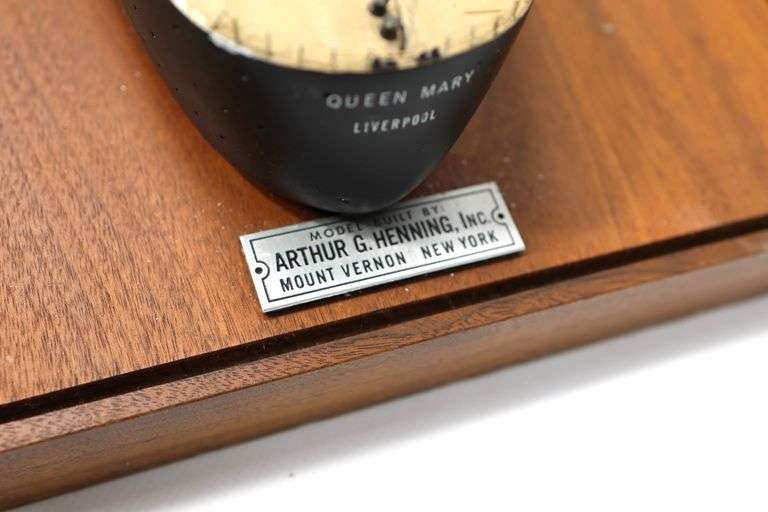 Rms Queen Mary Ship Model Built For Mr. Gordon Freesman 1978-Some Small ...