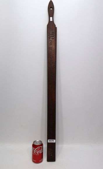 Antique German Folk Art Painted Ruler - Dixon's Auction at Crumpton