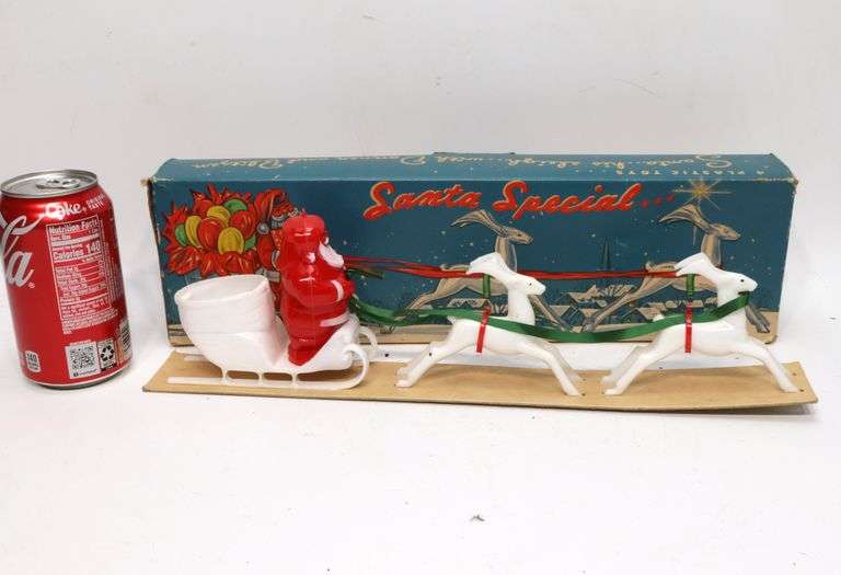 Vintage Christmas Santa & Reindeer Decoration with Box - Dixon's ...