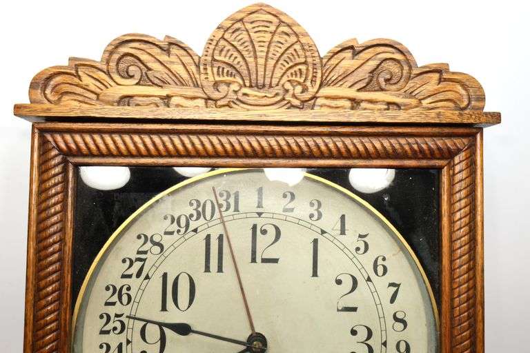Antique Calendar Regulator Clock - Dixon's Auction at Crumpton