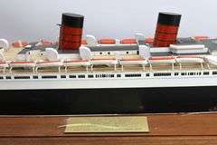 Rms Queen Mary Ship Model Built For Mr. Gordon Freesman 1978-Some Small ...