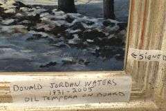 Donald Jordan Waters Oil Tempera Painting on Board - Dixon's Auction at ...