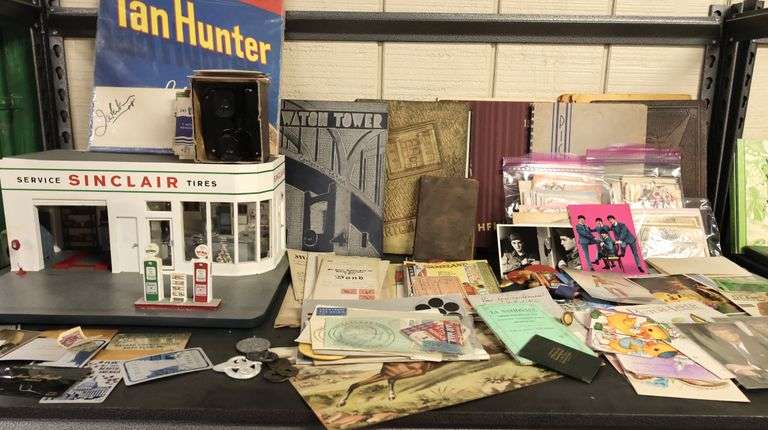 Lot of Vintage Postcards, Yearbooks, Sinclair Gas Station Model - Dixon ...