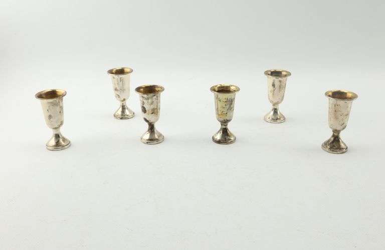 (6) Weighted Sterling Silver Cordials - Dixon's Auction at Crumpton