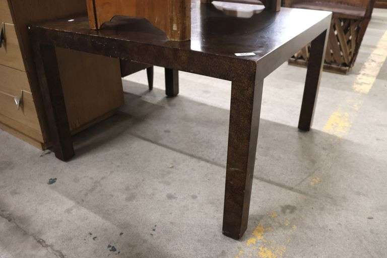 MCM Faux Tortoiseshell Painted Coffee Table - Dixon's Auction at Crumpton