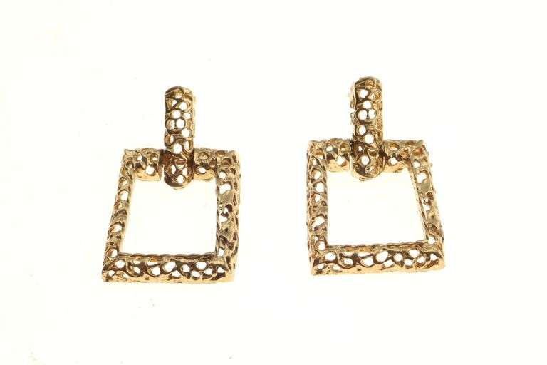 14k Gold Drop Post Earrings 7.2g - Dixon's Auction at Crumpton