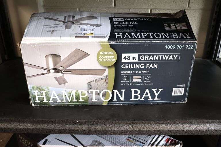 Open Box: Hampton Bay 48" Grantway Ceiling Fan [As-Is, Item(s) Appear ...