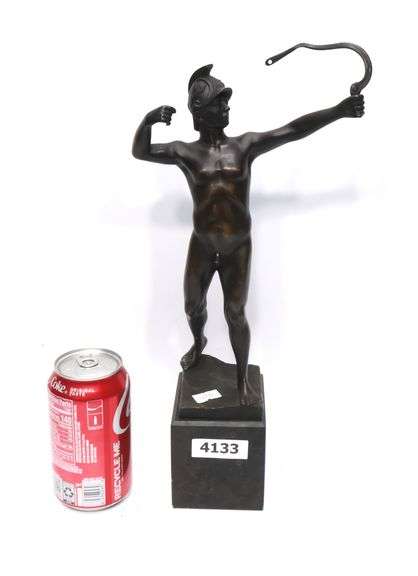 Victor Bugler Standing Archer Bronze Sculpture - Dixon's Auction at ...