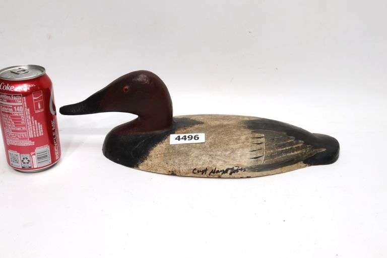 Capt. Harry Jobes Cast Iron Canvasback Sink Box Decoy - Dixon's Auction ...