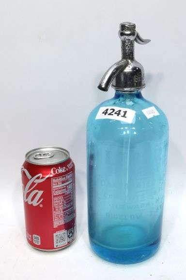 Antique Blue Glass Seltzer Bottle - Dixon's Auction at Crumpton