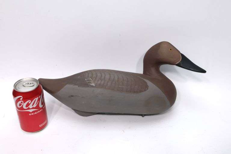 R. Madison Mitchell 1971 Canvasback Hen Duck Decoy - Dixon's Auction at ...