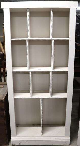 Modern Farmhouse Painted Bookcase, Wonky - Dixon's Auction at Crumpton