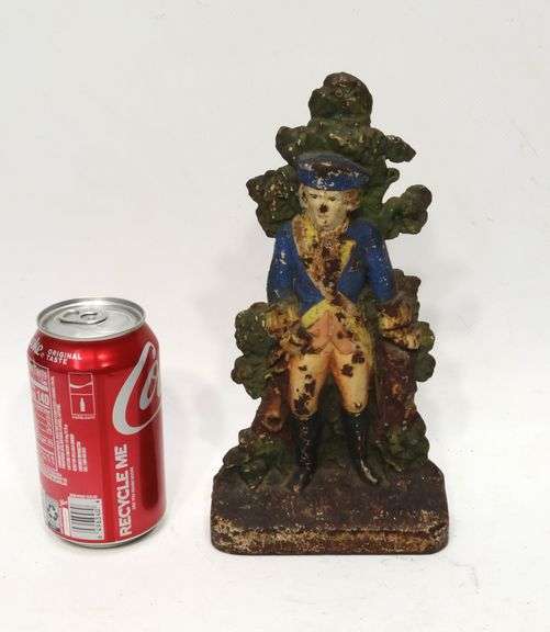 Antique Polychrome Painted Cast Iron George Washington Doorstop - Dixon ...