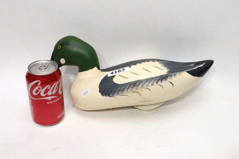 Capt. Harry Jobes 1984 Goldeneye Drake Duck Decoy - Dixon's Auction at ...