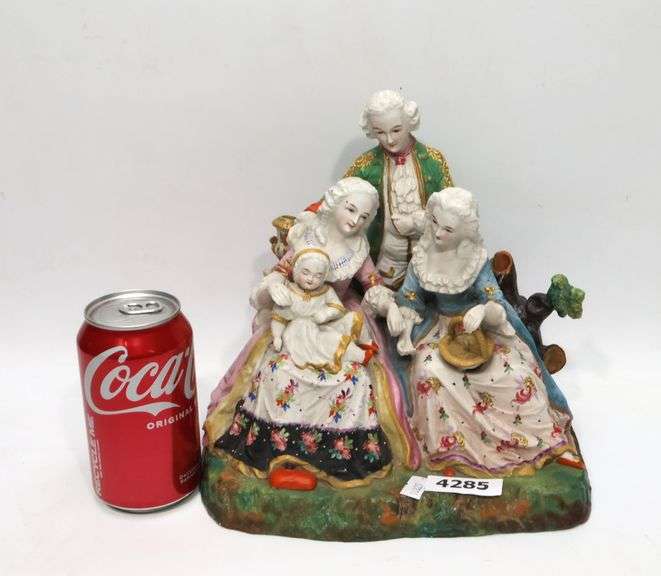 Continental Polychrome Painted Bisque Figure Group - Dixon's Auction at ...