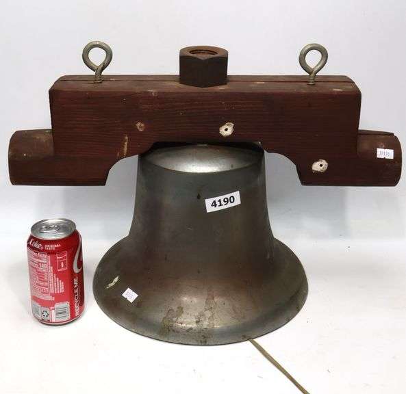 Vintage Nickel-Plated Iron Dinner Bell - Dixon's Auction at Crumpton